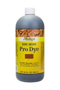 fiebing's pro dye dark brown 32oz - professional oil dye for leather