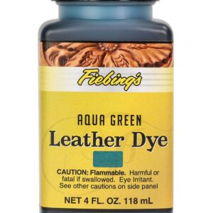 Fiebing's Leather Dye - Alcohol Based Permanent Leather Dye - 4 oz - Aqua Green