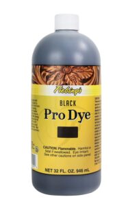 fiebing's pro dye - black - 32oz - professional oil dye for leather