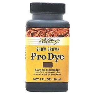 fiebing's professional leather oil dye - 4 ounces, show brown