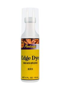 fiebing's edge dye finish & applicator, black, 4 oz