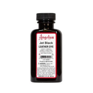 angelus brand leather dye w/applicator - 3 oz ''jet black''