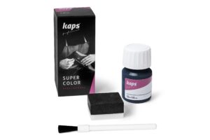 dye paint for leather shoes and bags with sponge and brush, kaps super color, 70 colors (117 - navy blue)