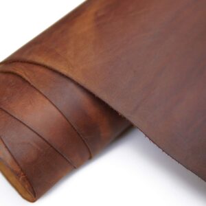 Leather Square 7-8oz (2.8-3.2mm) Thick Full Grain Cowhide Tooling Arts Crafts Leather Heavy Weight -Jeereal (Dark Brown, 6"x12")