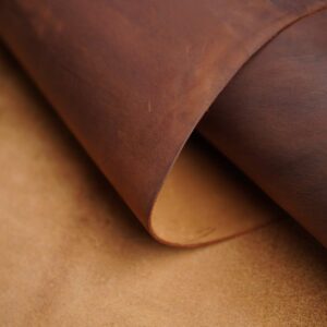 Leather Square 7-8oz (2.8-3.2mm) Thick Full Grain Cowhide Tooling Arts Crafts Leather Heavy Weight -Jeereal (Dark Brown, 6"x12")