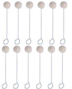 lassum 10 pack wool daubers ball brush leather dye tool dye dauber dyeing applicator with metal handle for diy crafts projects