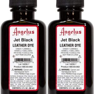 Angelus Leather Dye Jet Black - 2 Pack