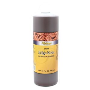 fiebing's edge kote 32 fl oz - brown - for coloring leather edges on purses, bags, shoes, holsters, wallets, upholstery,etc