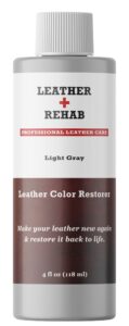 leather color restorer - light gray - repair couch, car seat, furniture, sofa, purse and vinyl - 4 oz.