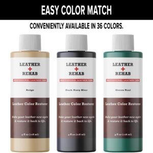 Leather Color Restorer - Light Gray - Repair Couch, Car Seat, Furniture, Sofa, Purse and Vinyl - 4 oz.