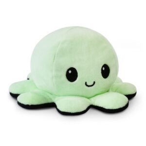 teeturtle - the original reversible octopus plushie - glow in the dark - cute sensory fidget stuffed animals that show your mood