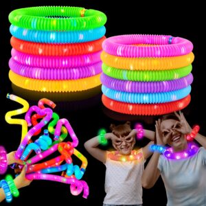 kannove 4th fourth of july glow sticks party packs 12pcs-glow in dark party favor supplies for kids,light up glow necklaces bracelets accessories,neon summer party decorations for birthday dance