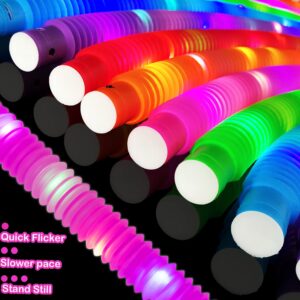 Kannove 4th Fourth of July Glow Sticks Party Packs 12PCS-Glow in Dark Party Favor Supplies for Kids,Light Up Glow Necklaces Bracelets Accessories,Neon Summer Party Decorations for Birthday Dance