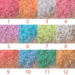 Eswala 6000pcs Glow Seed Beads 3mm Glass Beads Glow in The Dark Beads Luminous Seed Beads for Bracelets Jewelry Making DIY Crafts Gifts for Girls Adults(3mm, Multicolor)