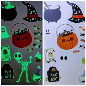 Printable Glow in The Dark Sticker Paper 8.5x11 inch 5 Sheets Luminous Water-resistant Vinyl Sticker Paper for Inkjet Printer