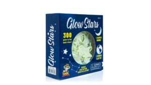 300 count glow stars; glow in the dark stars for ceiling, ceiling stars, glowing stars for ceiling include bonus moon, earth & big dipper constellation (300 stars)