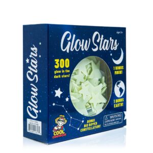 300 Count Glow Stars; Glow in The Dark Stars for Ceiling, Ceiling Stars, Glowing Stars for Ceiling Include Bonus Moon, Earth & Big Dipper Constellation (300 Stars)