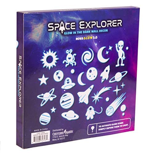 Space Themed Glow in The Dark Stars, Astronauts, Aliens, UFO's, Rockets, Planets, Comets, Asteroids, Spaceships & More! 200 Glow in The Dark Stars for Ceiling