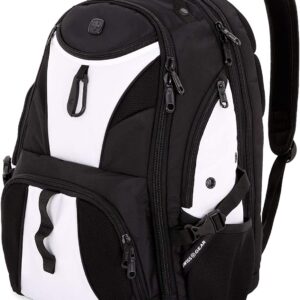 SwissGear 1900 Scansmart TSA 17-Inch Laptop Backpack, White/Black