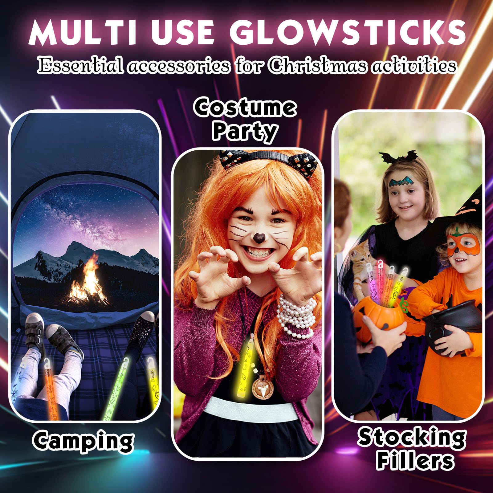 Jenaai 24 Pcs Halloween Glow Sticks Bulk Hanging Wands 6 Inch Mini Glow Sticks Halloween Goodie Bags Fillers Glow in the Dark Party Favors Halloween Party Favors Halloween Party Supplies, 8 Styles