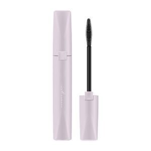 daily use of cosmetics for women long black natural mascara curly mascara no clumps do not easy removal makeup long lasting mascara long curl lattice eyelash growth（black-a)