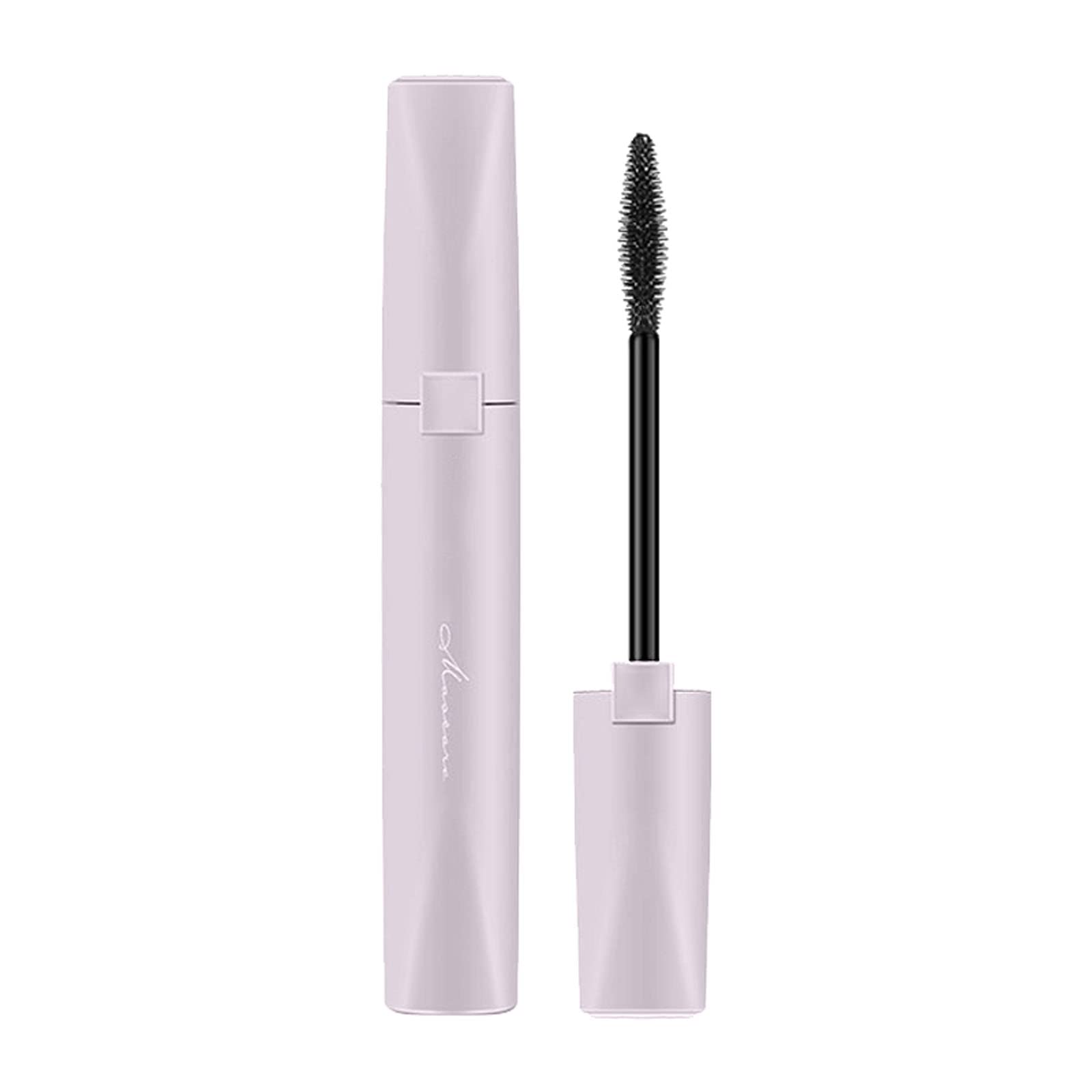 Daily Use Of Cosmetics For Women Long Black Natural Mascara Curly Mascara No Clumps Do Not Easy Removal Makeup Long Lasting Mascara Long Curl Lattice Eyelash Growth（Black-A)