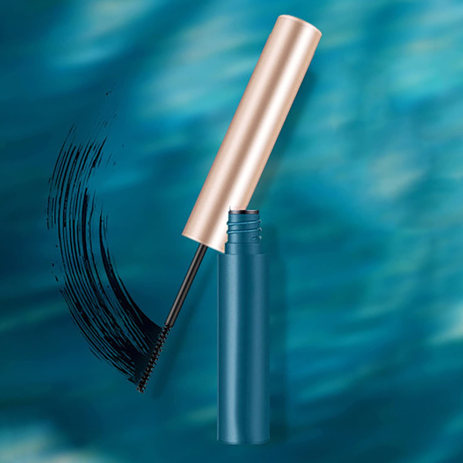 Mascara Waterproof Slender Color Mascara 3D Curling Or Slender Long Lasting Makeup Root Is Distinct Not Clumping (Black, One Size)