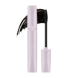 Daily Use Of Cosmetics For Women Long Black Natural Mascara Curly Mascara No Clumps Do Not Easy Removal Makeup Long Lasting Mascara Long Curl Lattice Eyelash Growth（Black-A)