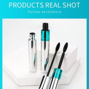 2in1 4D Waterproof Mascara Long-5x Longer Formula for Fuller Lashes - Intense Black Mascara for Thick and Full Lashes