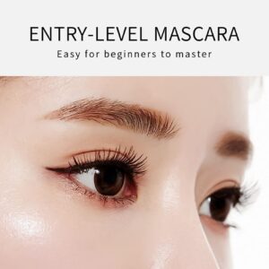 2in1 4D Waterproof Mascara Long-5x Longer Formula for Fuller Lashes - Intense Black Mascara for Thick and Full Lashes