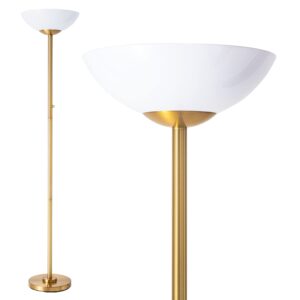 superlamp super bright floor lamp 8000lumen!! dimmable 30k light up a full room, modern and elegant design