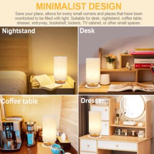 Table Lamp for Bedroom - Small Beside Touch Lamps for Night Stands Home Office - Minimalist Design Warm Light Mini Boho Lamp - Fits in Kids,Living,Nursey Room,College Dorm - Awesome Gift Choice