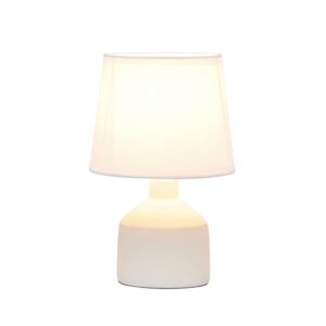 Simple Designs LT2080-OFF Mini Bocksbeutal Concrete Table Lamp, Off White