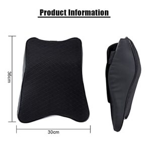 SEAHOME Car Seat Headrest Neck Rest Cushion - Ergonomic Car Neck Pillow Durable 100% Pure Memory Foam Carseat Neck Support - Comfty Car Seat Back Pillows for Neck/Back Pain Relief (Black 2pcs)