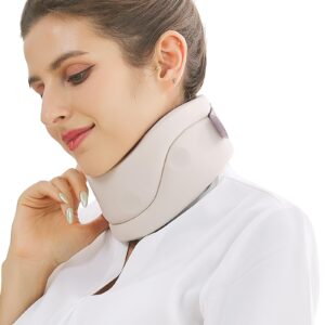 neck brace for neck pain and support for women,men-cervical collar-vertebrae whiplash wrap for posture,sleeping-spinal support and spine pressure-soft neck brace for pinched nerve (large(14-18 inch))