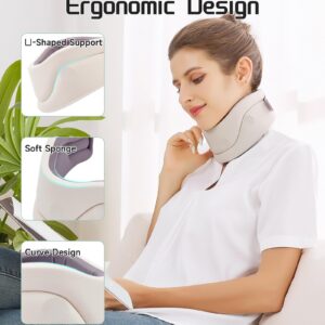 Neck Brace for Neck Pain and Support for Women,Men-Cervical Collar-Vertebrae Whiplash Wrap for Posture,Sleeping-Spinal Support and Spine Pressure-Soft Neck Brace for Pinched Nerve (Large(14-18 Inch))