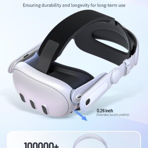 Zybervr Head Strap for Meta Quest 3, Comfort Elite Strap for Oculus Quest 3 Accessories, Adjustable Lightweight VR Headset Strap Replacement