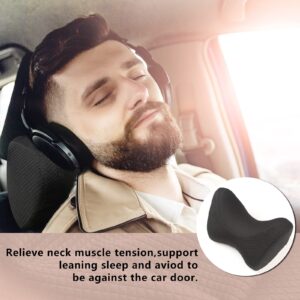 iwantit® Car Neck Pillows with Memory Foam,Automotive Seat Cushions of Headrests for Relieving Neck Stiffness &Supporting with Adjustable Straps and Comfy Outer Cover(Black,1Package, Large Size)