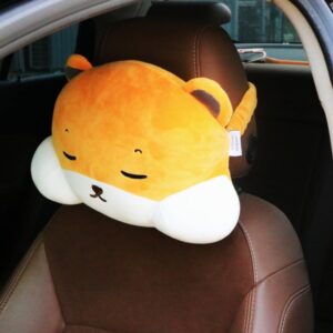 car headrest pillow，neck pain relief with adjustable strap，comfortable soft car seat pillow for driving,head rest cushion,cute neck pillow for travelling and home 2 pieces