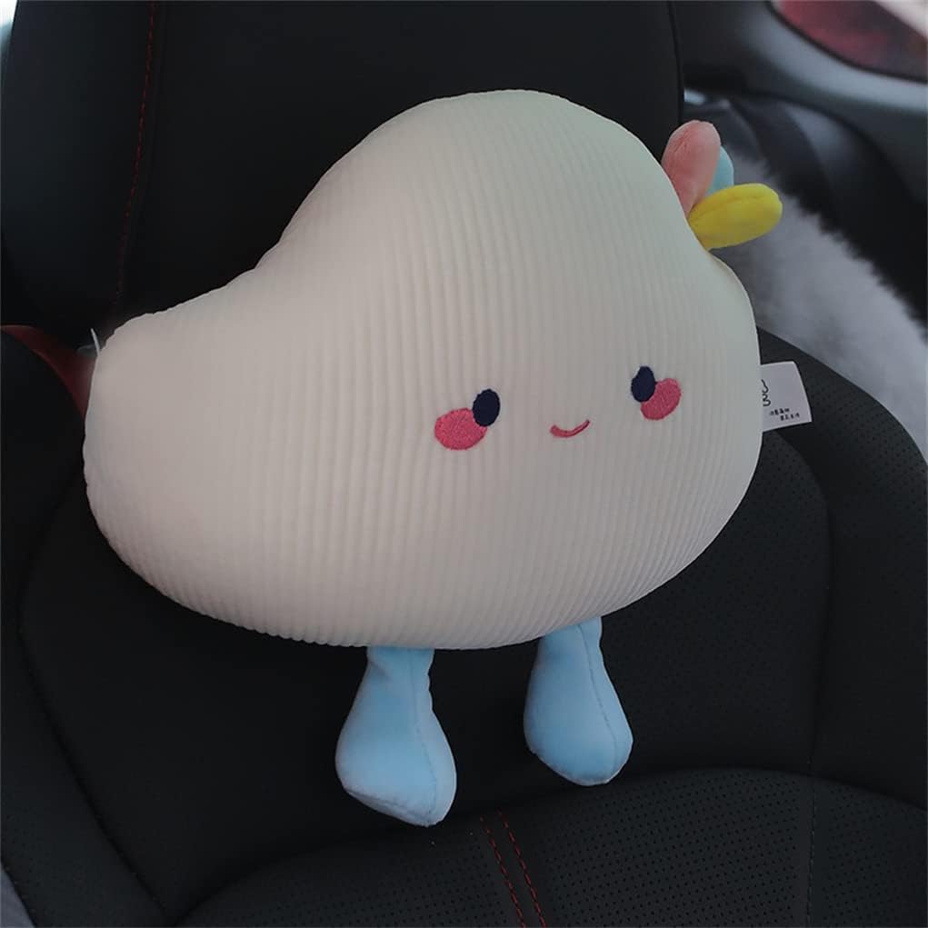 WJIANKPA Car Neck Pillow,Female Car Neck Pillow,Cute Car Headrest,Neck Support Cushion (2 pcs) (Cloud headrests -2pcs)