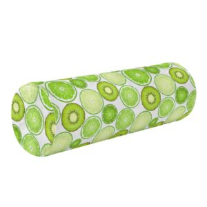 linqin green lime bolster pillow for reading neck roll pillow protector round pillows for bed cushion insert neck support pillow