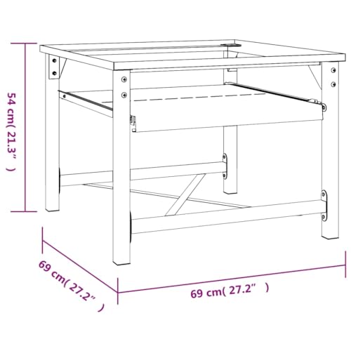 vidaXL Double Washing and Drying Machine Pedestal - Steel Construction, Adjustable Height, Extra Storage Shelf, Stability for Uneven Flooring, Compliant with California Proposition 65