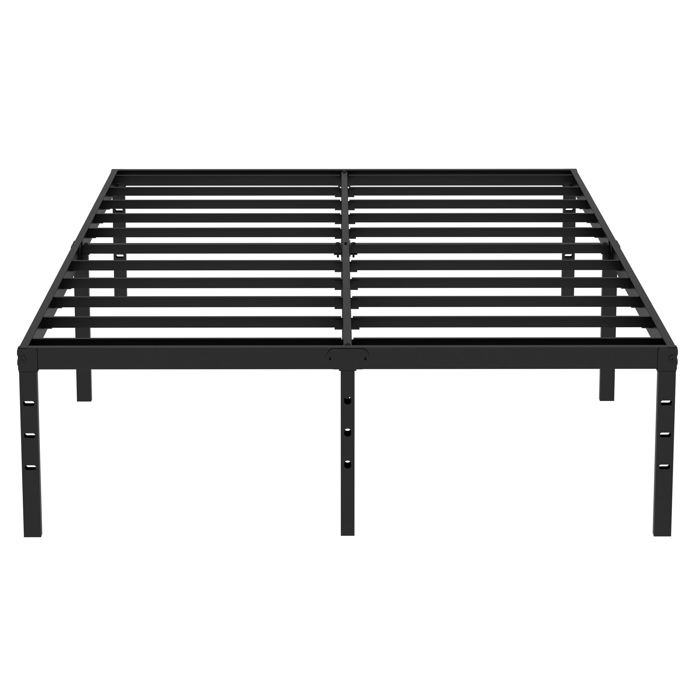 Caplisave King Size Bed Frame Metal Platform, Max 3500lbs Heavy Duty Metal Slat Support, 18 Inch High Underbed Storage King Bed Frames, Easy Assembly, No Box Spring Needed, Black