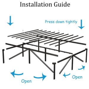 Jebosam 18 inch California King Bed Frame No Box Spring Needed Heavy Duty Platform Cal King Bed Frame Steel Support 2500 lbs Non-Slip Noise Free Black Cali Kng bed frame