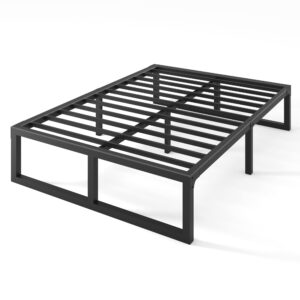 yitong angel king bed frame, 14 inch high 3500 lbs metal platform, mattress foundation with steel slat support/no box spring needed/noise free/non-slip/easy assembly