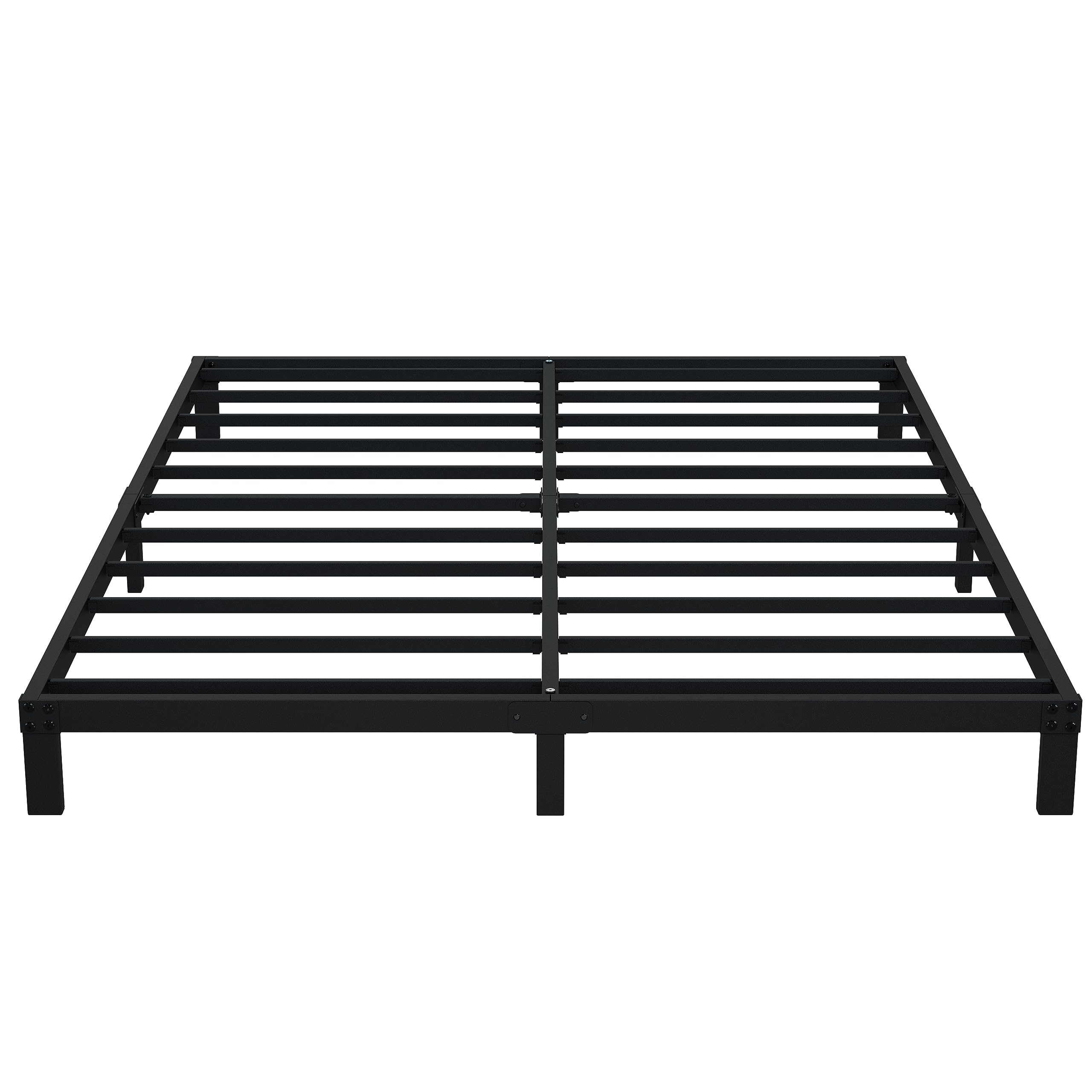 Upcanso 7 Inch King Bed Frame No Box Spring Need, Low Profile Metal Platform King Size Bed Frame, Heavy Duty Support Bedframes King, Easy Assembly