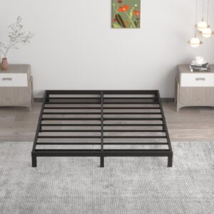 Upcanso 7 Inch King Bed Frame No Box Spring Need, Low Profile Metal Platform King Size Bed Frame, Heavy Duty Support Bedframes King, Easy Assembly