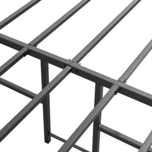 VECELO 18" Metal Platform Tall Bed Frame,Mattress Foundation/No Box Spring Needed/Heavy Duty Steel Slat Support (King Size)