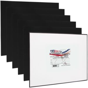 us art supply 16 x 20 inch black professional artist quality acid free canvas panel boards 6-pack (1 full case of 6 single canvas panel boards)