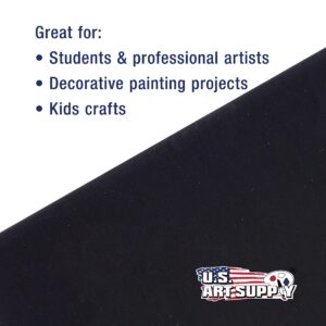 US Art Supply 16 X 20 inch Black Professional Artist Quality Acid Free Canvas Panel Boards 6-Pack (1 Full Case of 6 Single Canvas Panel Boards)